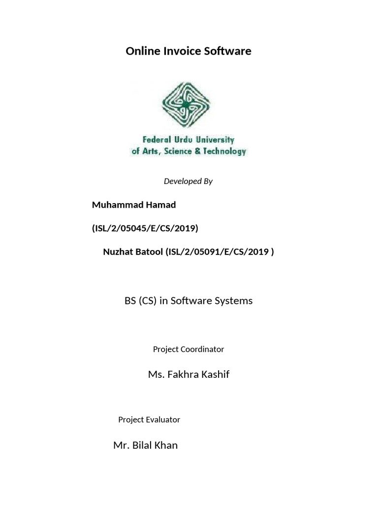 FYP Front Page | PDF