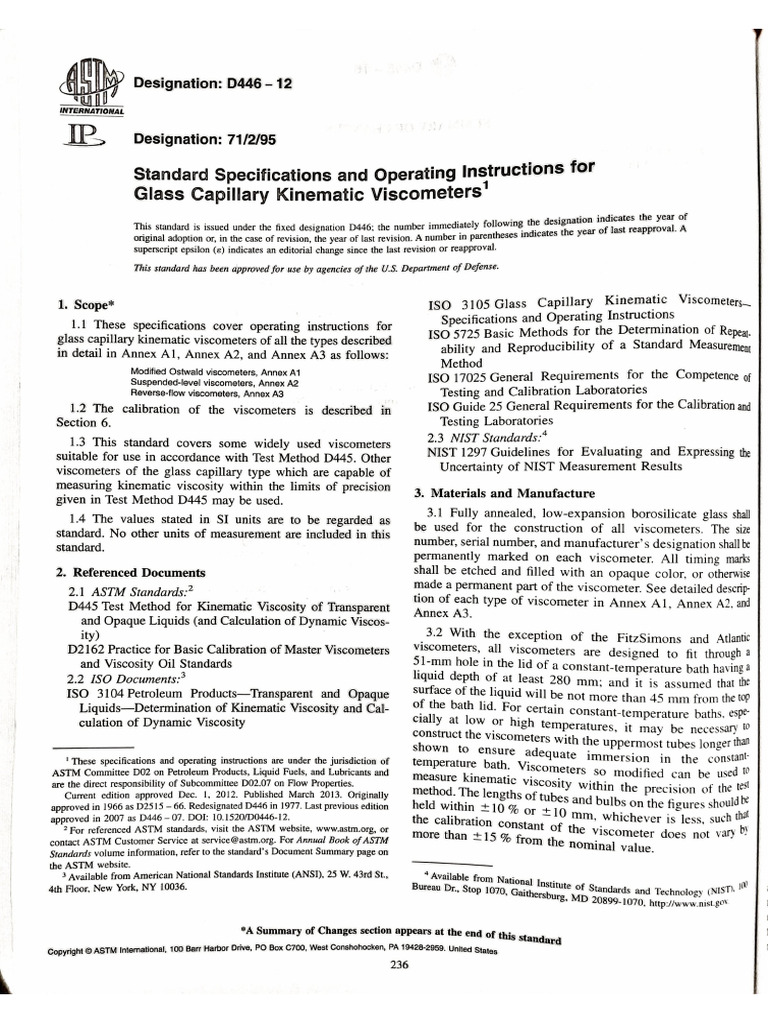 Astm - D 446 | PDF