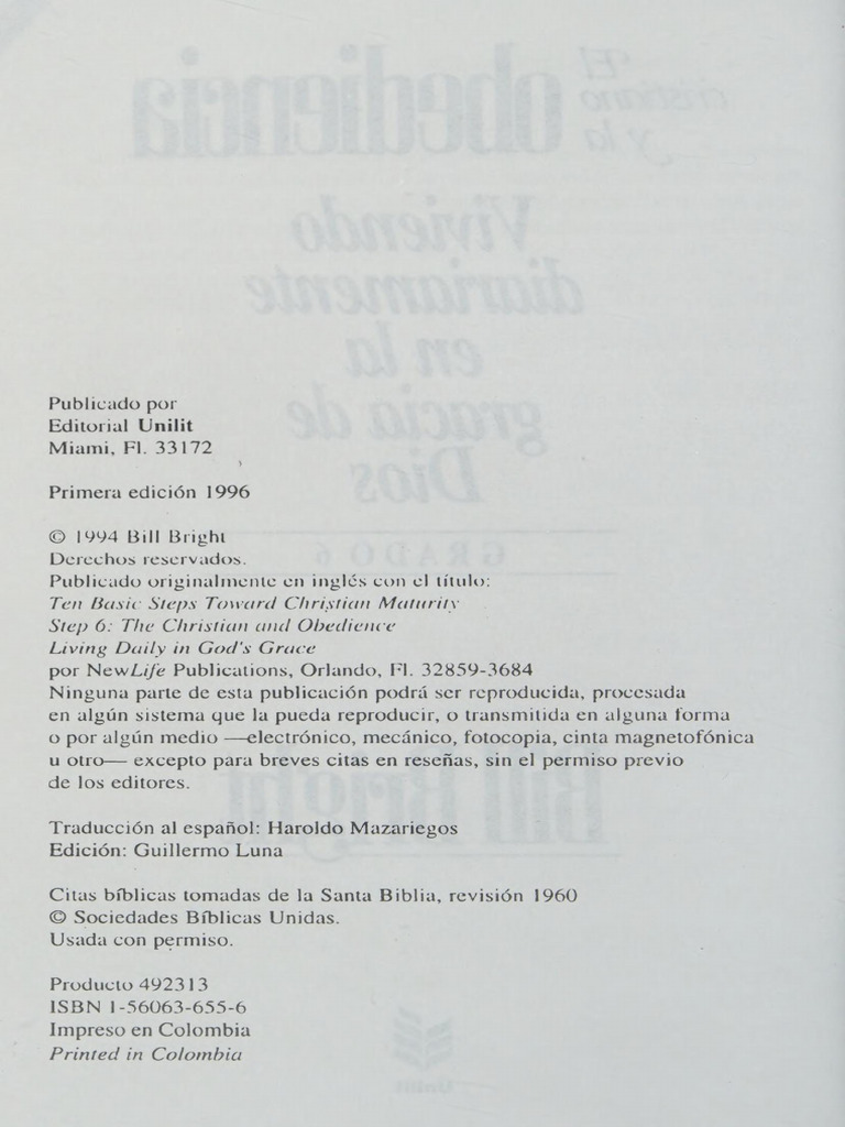 Bill Bright - Viviendo Diariamente en La Gracia de Dios-4 | PDF