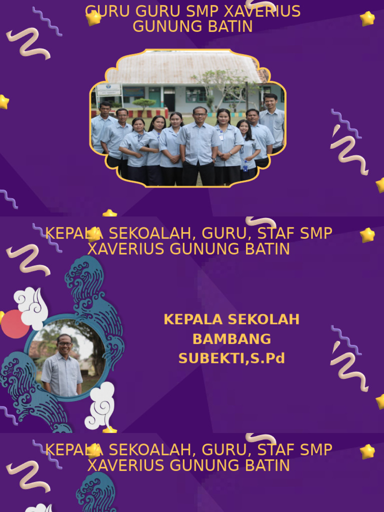 Suru dan staf smp xaverius gunung batin | PDF