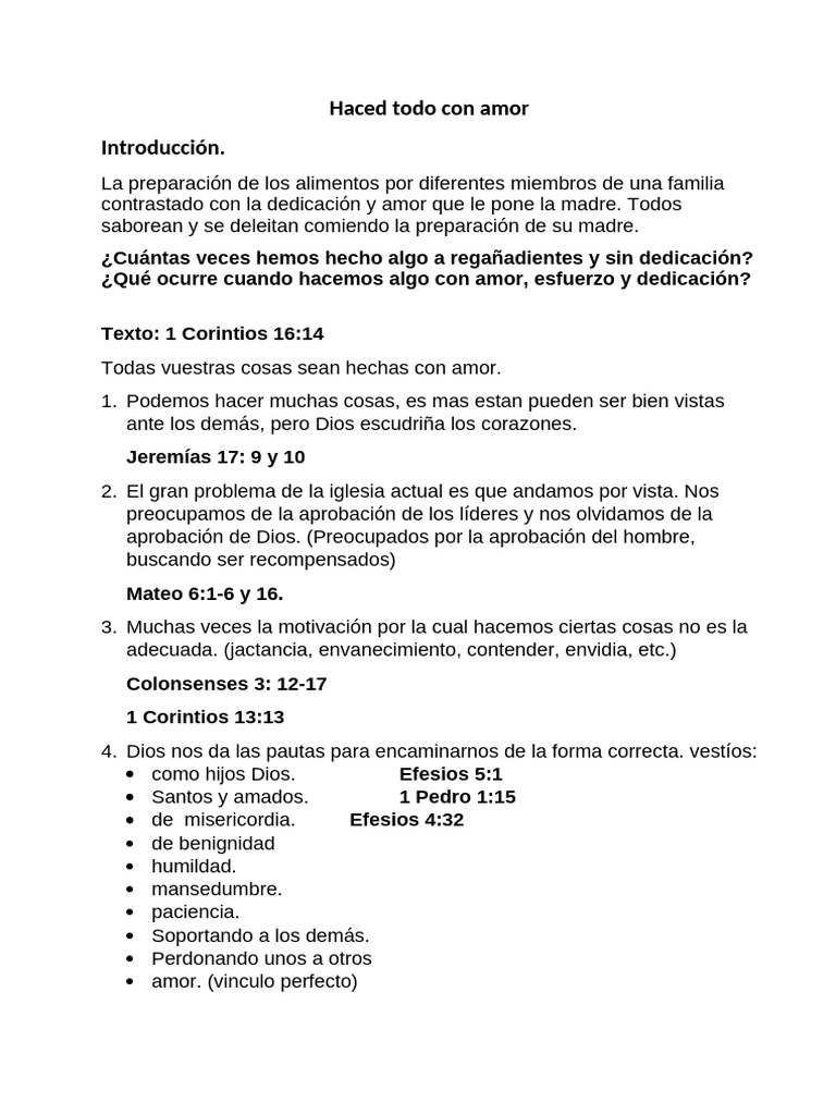Haced Todo Con Amor | PDF