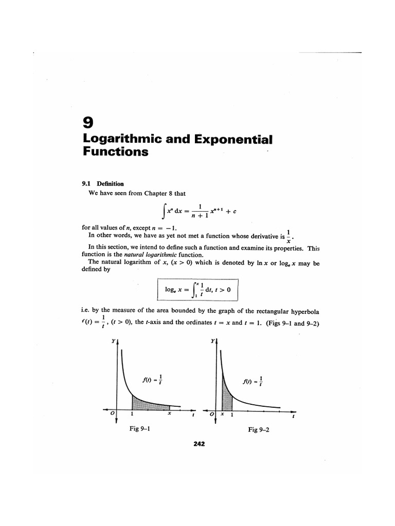 09- Logarithmic and Exponential Functions | PDF
