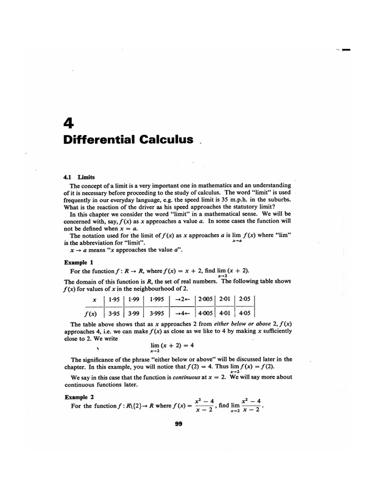 04 Differential Calculus | PDF