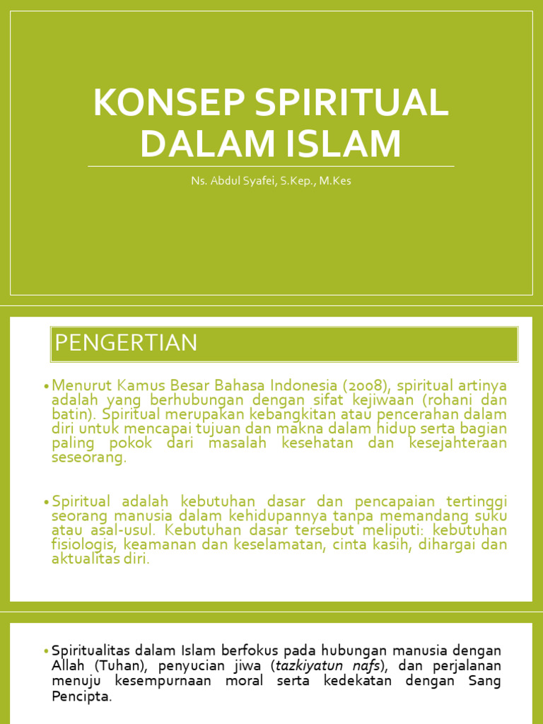 Konsep Spiritual dalam Islam | PDF