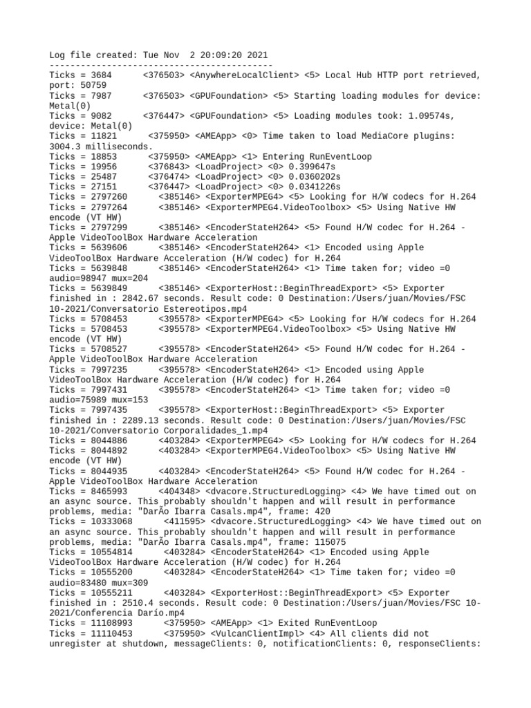 Adobe Media Encoder Log-last | PDF | Codec | Data Compression
