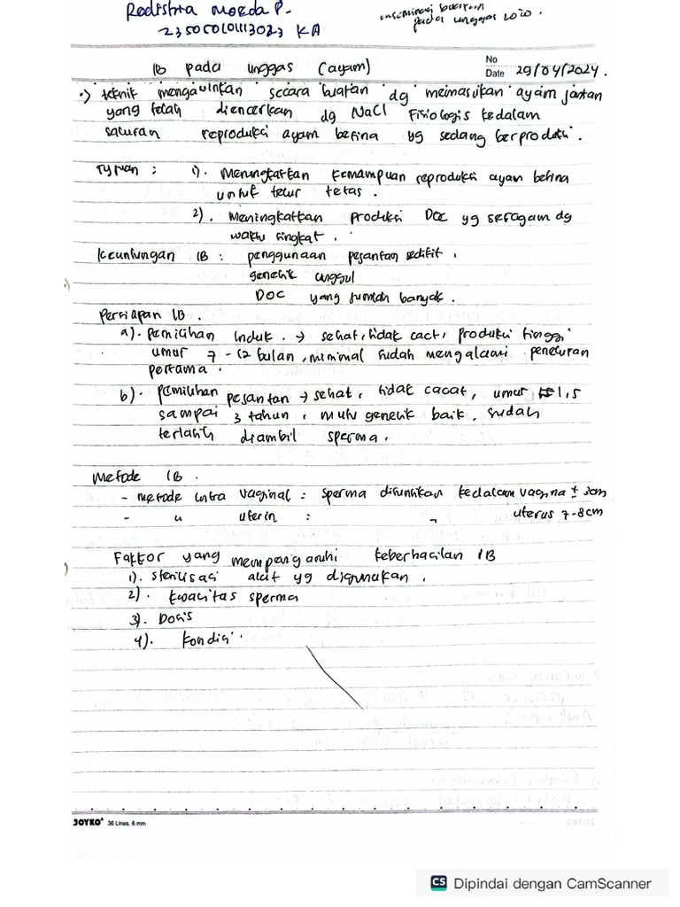 Resume 29 April 2025 Redistria Moeda Pritasari - 235050101113023 | PDF