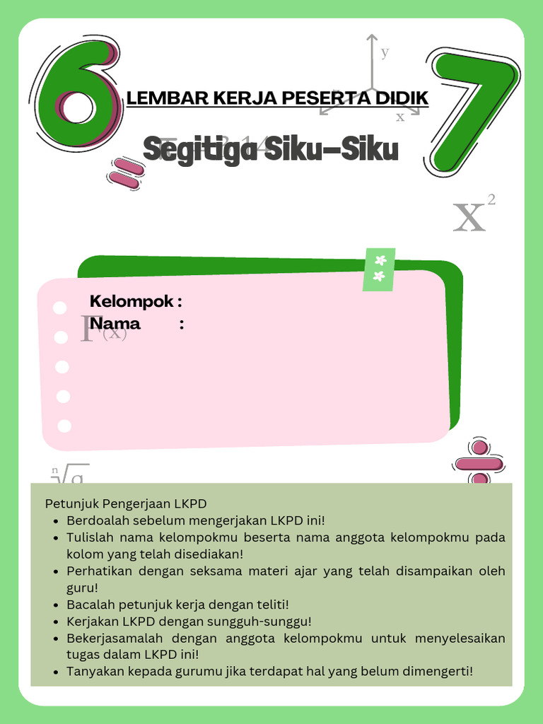 LKPD Segitiga Siku-Siku untuk Siswa | PDF