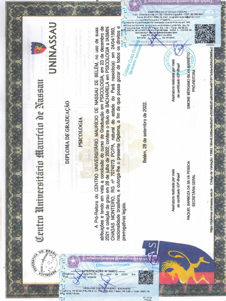 DIPLOMA DE GRADUAÇÃO.pdf Autenticado. | PDF