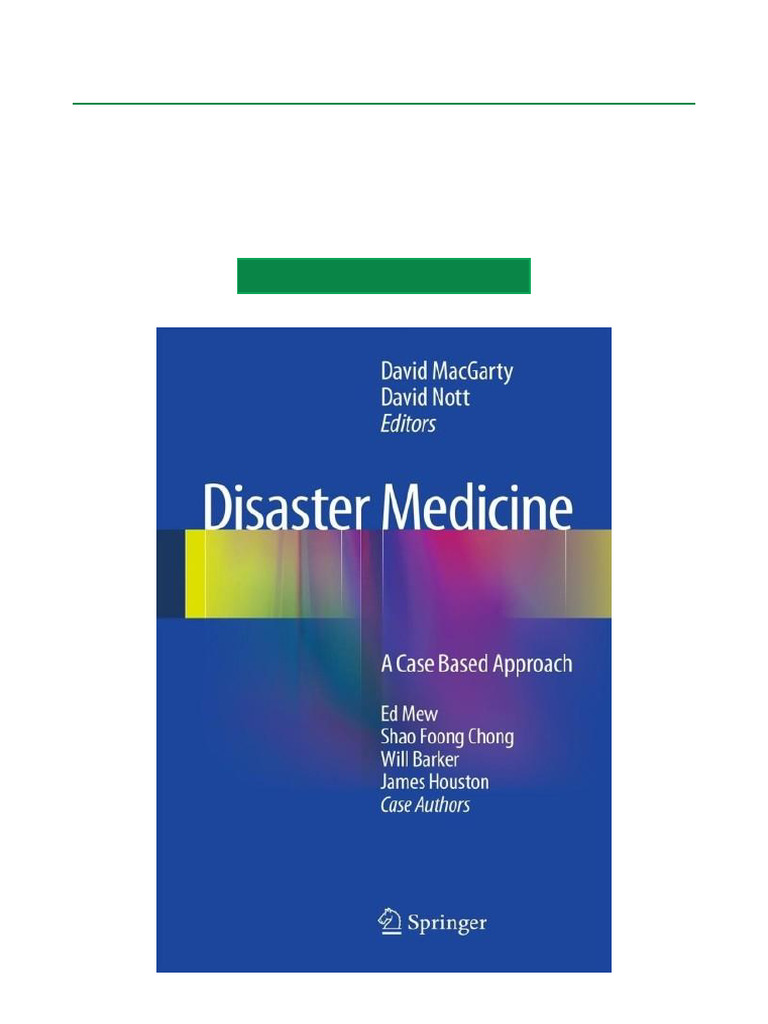 Disaster Medicine Case Studies Guide | PDF | Medicine | Health Care