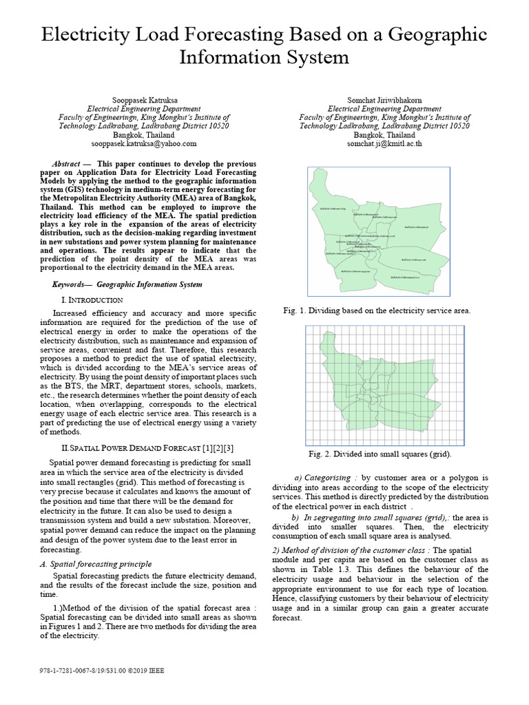 Electricity Load Forecasting Based On A Geographic Information System ...