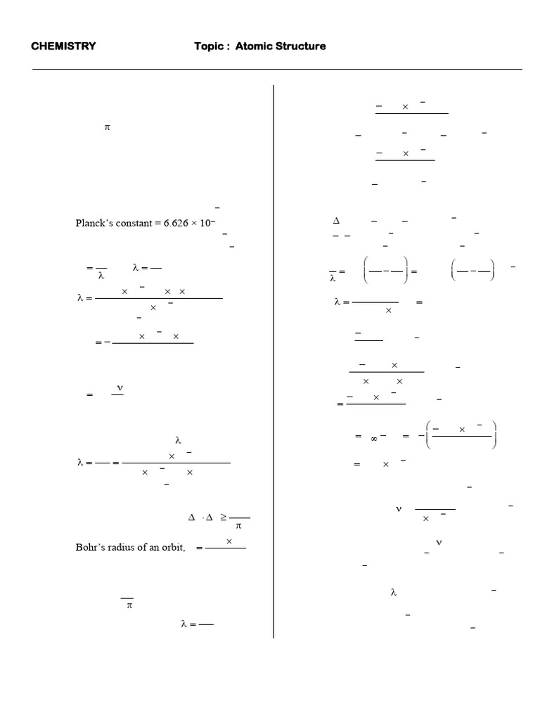 2-Atomic Structure-2024 30Q Integer | PDF | Electron | Atomic Physics