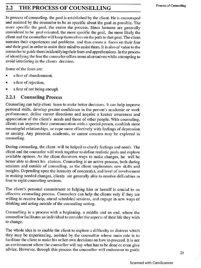 Unit 2 Counseling Process | PDF