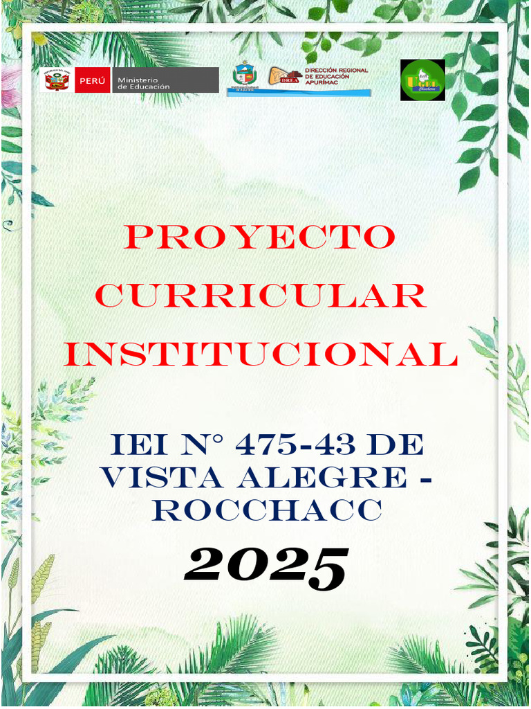 Pci 2025 Iei 475-43 de Vista Alegre | PDF | Plan de estudios ...