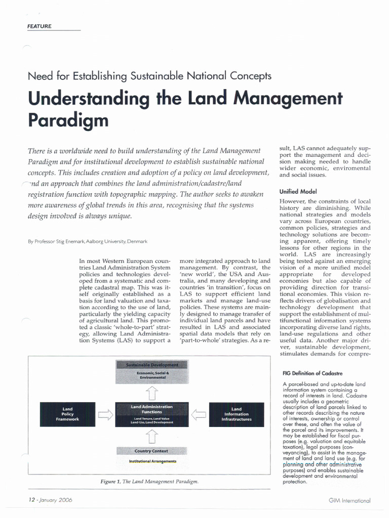 Sustainable Land Management Concepts | PDF