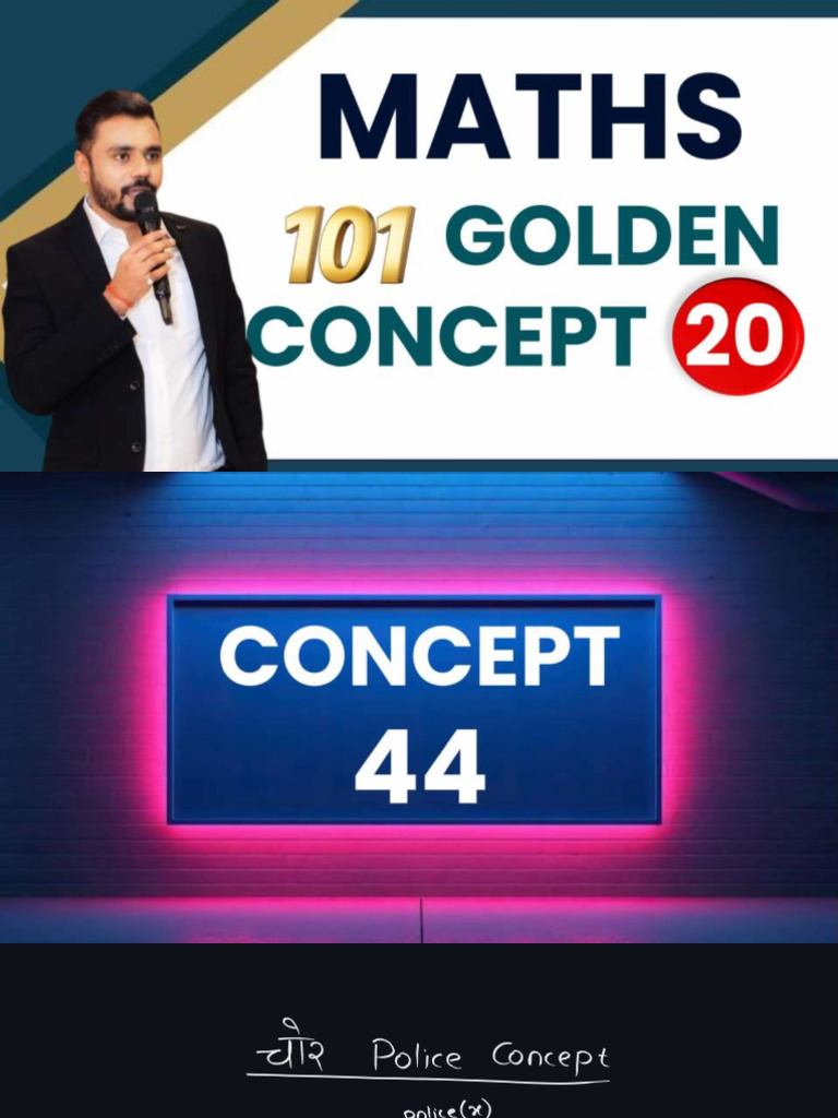 Maths (101 Golden Concept) Classnotes | PDF