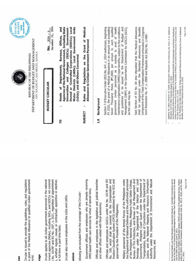 DBM Budget Cir 2024-6 | PDF