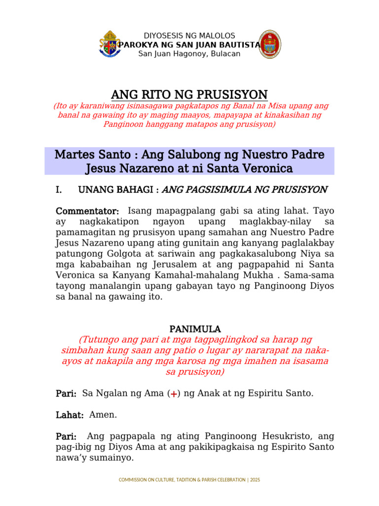 Rto NG Prusisyon Salubong Ni Veronica | PDF