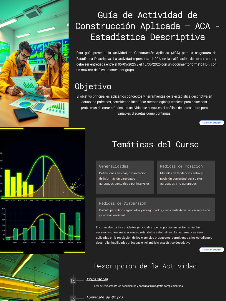 GUIA ACA | PDF | Estadísticas | Datos