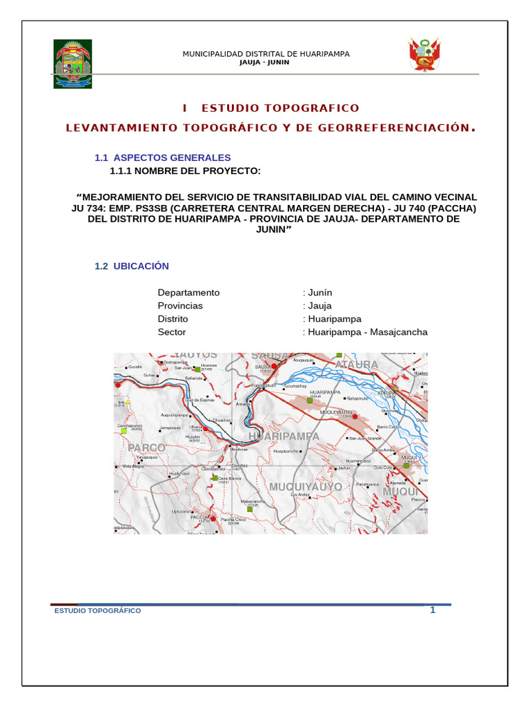 01. ESTUDIO TOPOGRAFICO | PDF | Topografía | Medición