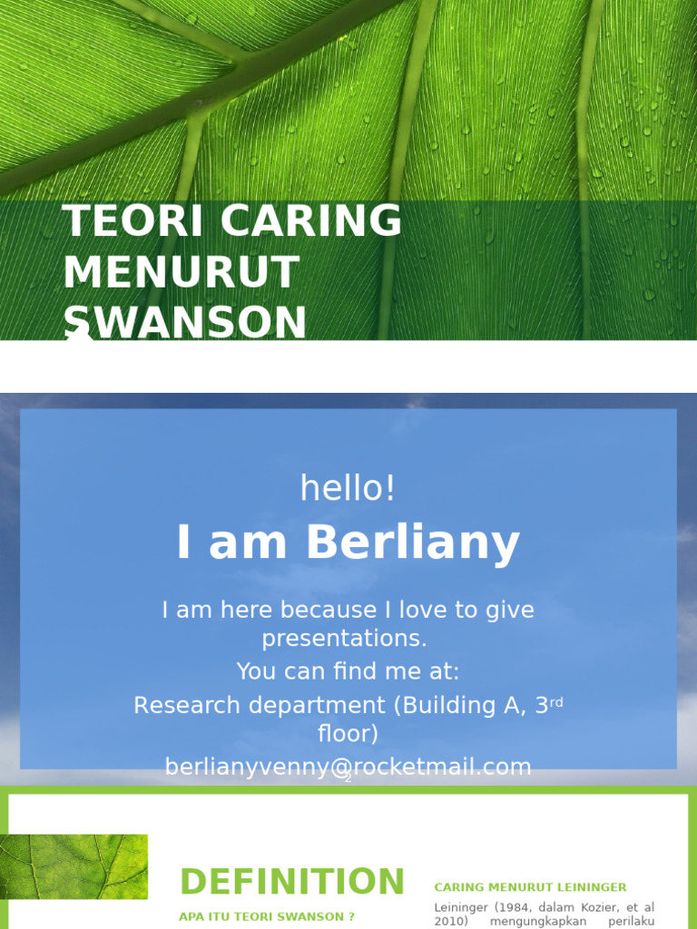 Teori Caring Swanson dalam Keperawatan | PDF