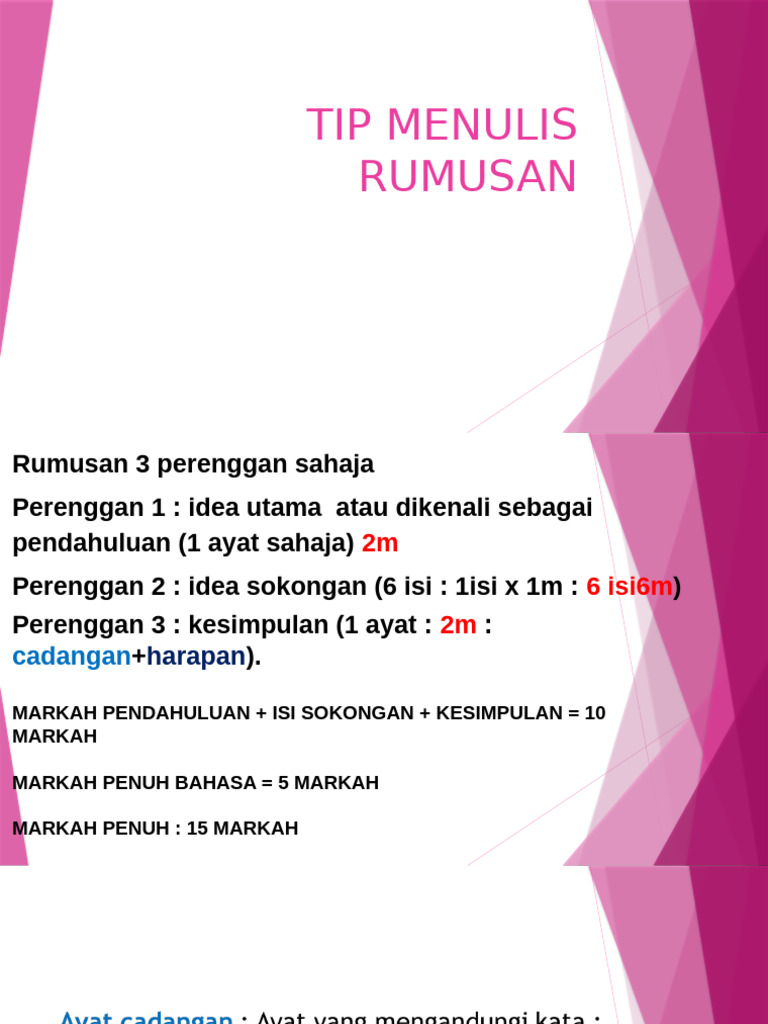 PP Tip Menulis Rumusan 1 | PDF