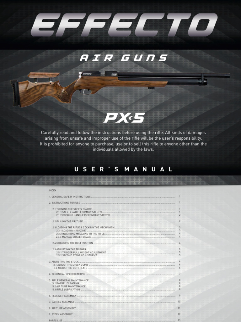 Effecto PX 5 Users Manual | PDF | Gun Barrel | Rifle