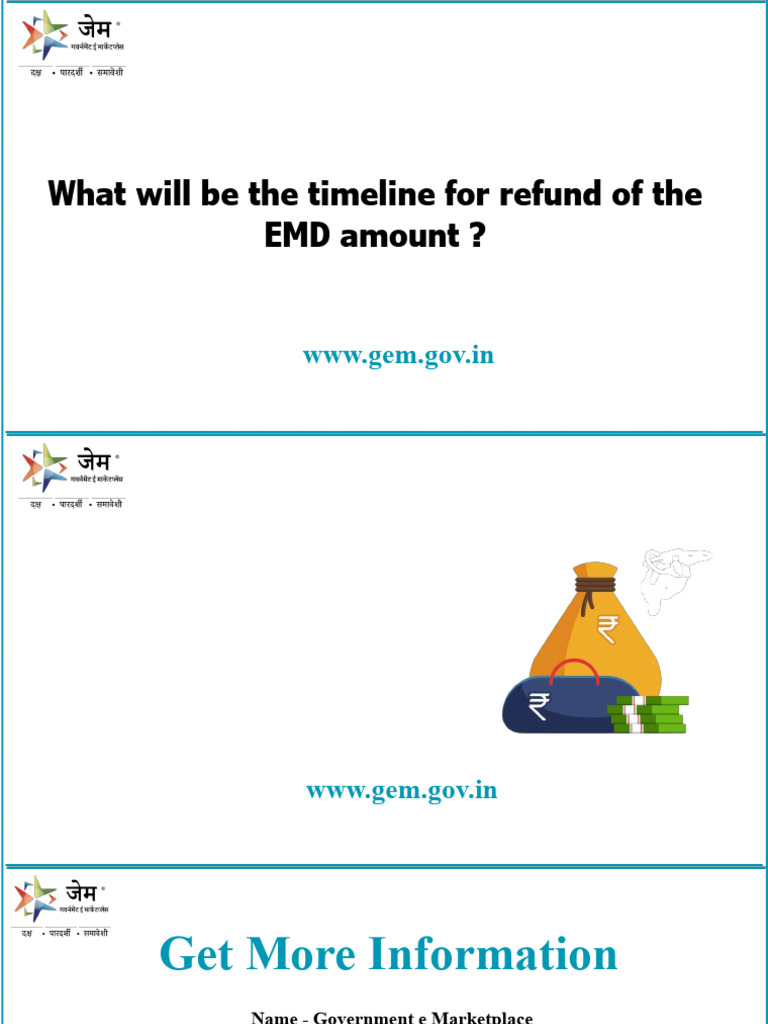 What Will Be the Timeline for Refund of the EMD Amount | PDF