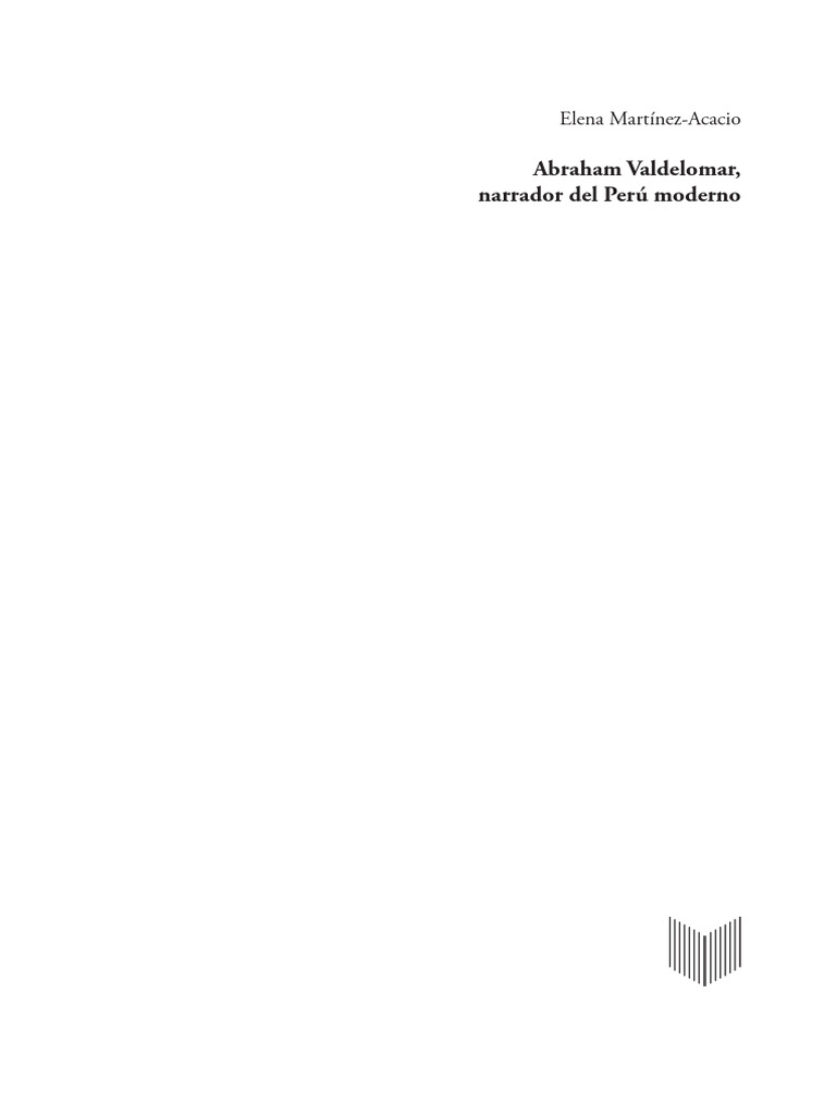 Abraham Valdelomar Narrador Del Peru Moderno 9783964569424 - Compress ...