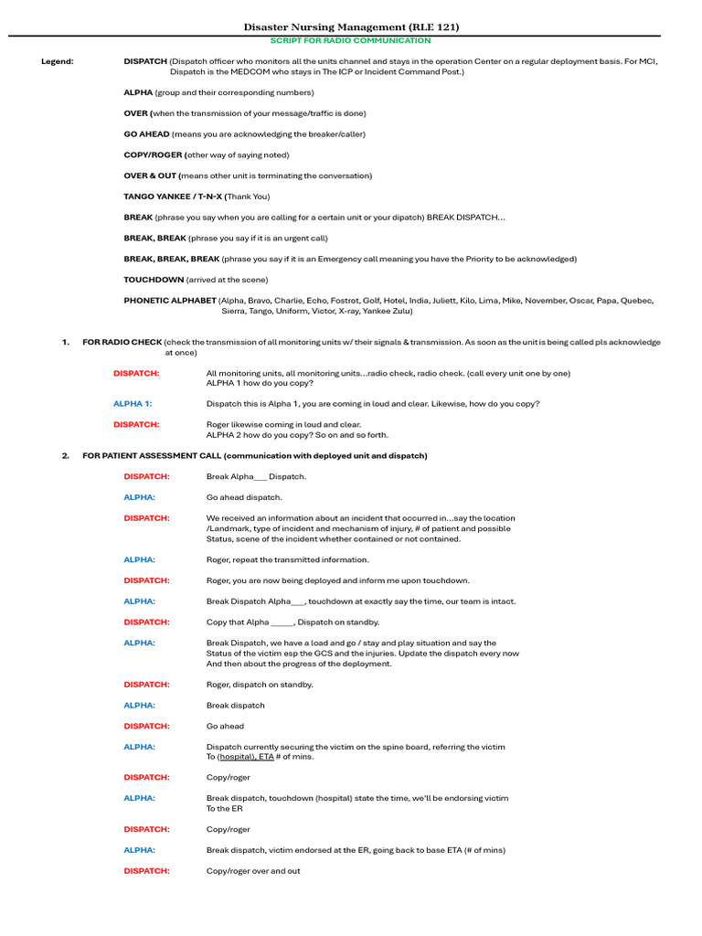 4 Script For Radio Radio Communication Sheet | PDF | Telecommunications