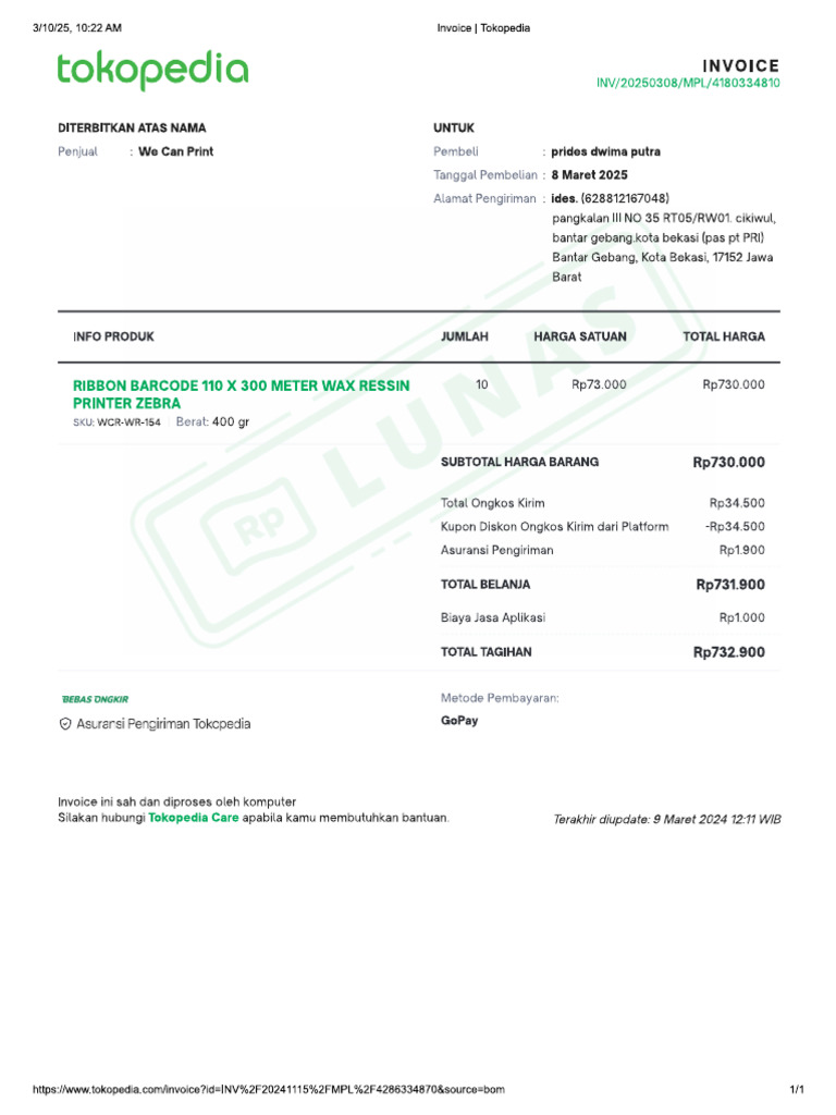 Ribon Maret 2025 | PDF