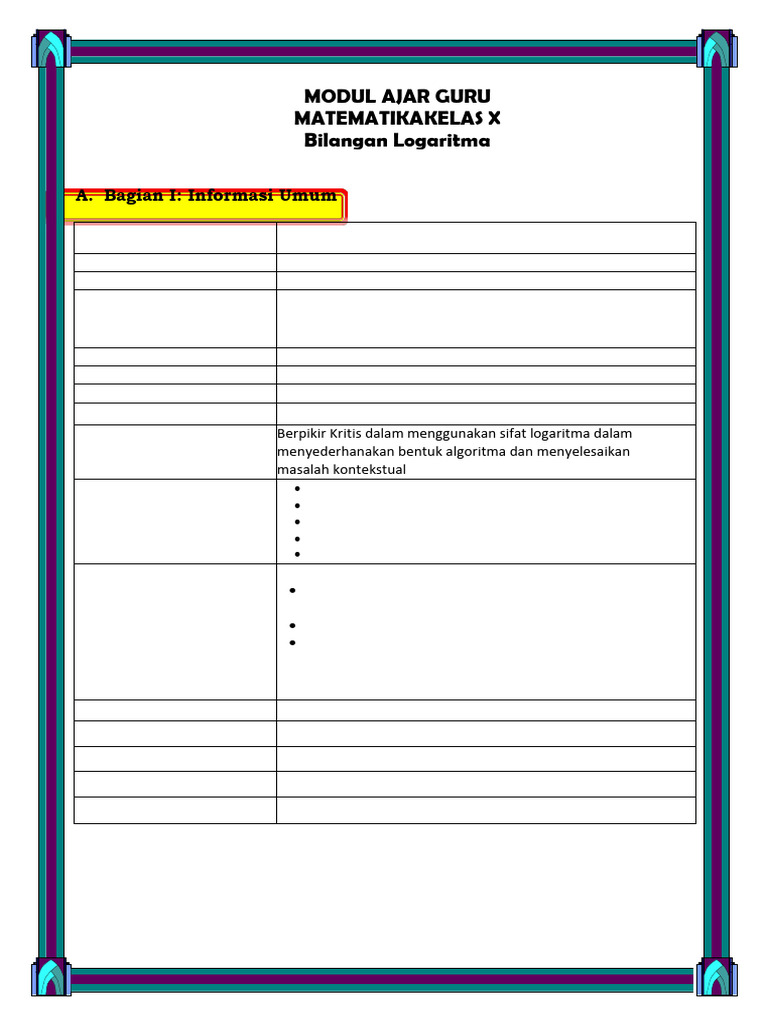 Modul Ajar Logaritma | PDF