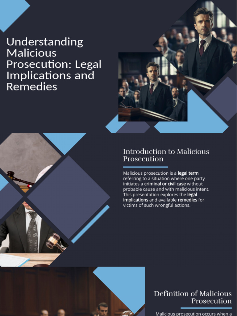 Slidesgo Understanding Malicious Prosecution Legal Implications and ...
