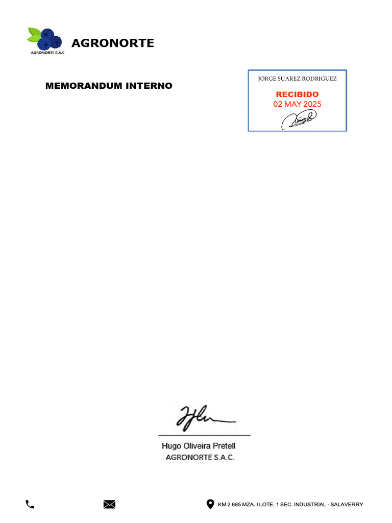 MEMO INTERNO recibido (2) | PDF