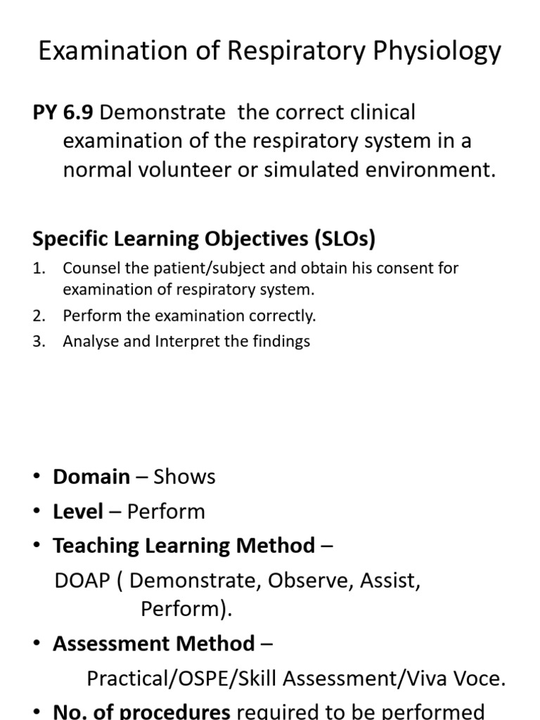 Clinical Examination of Resp - 1 | PDF | Chronic Obstructive Pulmonary Disease | Respiratory System