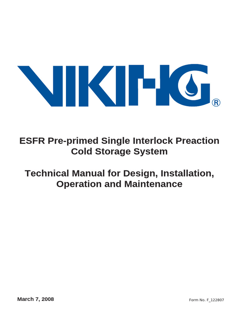 ESFR Cold Storage Manual A4 UD March 2008 1 50 | PDF | Fire Sprinkler System | Valve