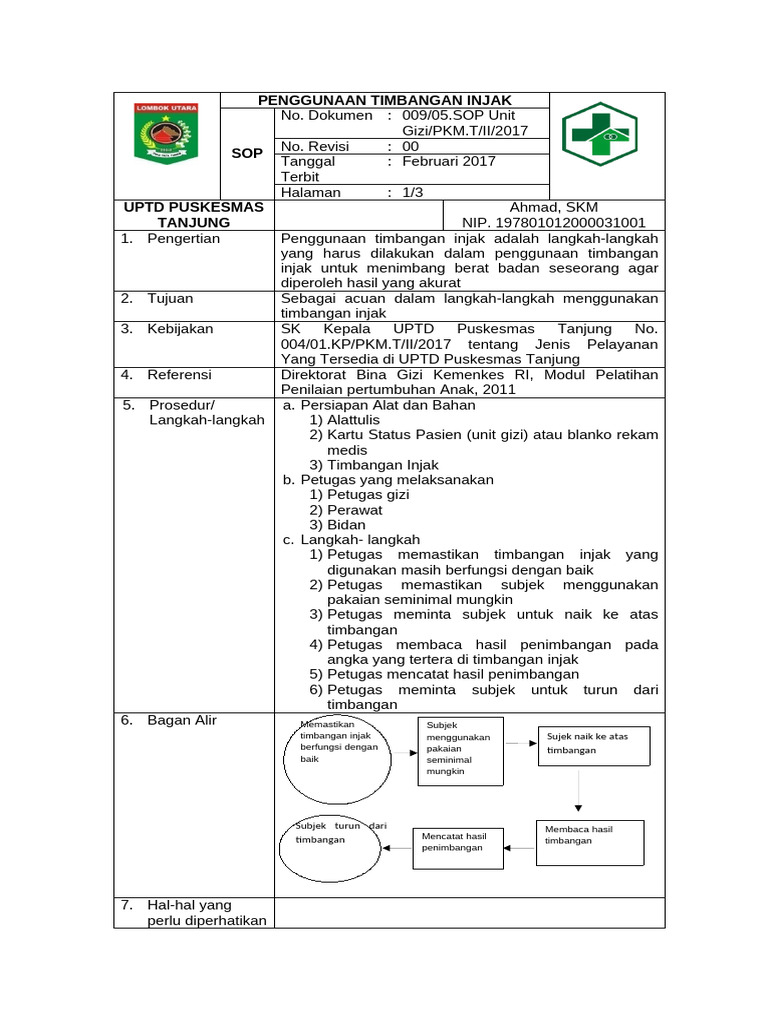 Prosedur Penggunaan Timbangan Injak | PDF
