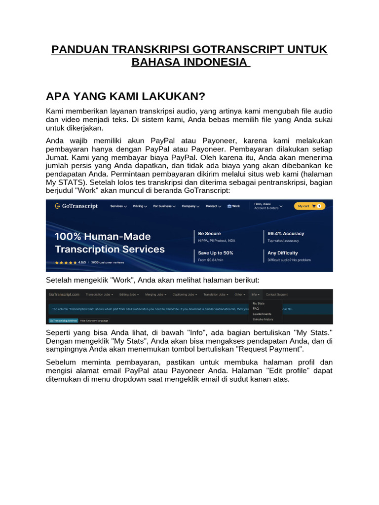 Gotranscript Transcription Guidelines (Adapted For Bahasa Indonesia) Revised | PDF