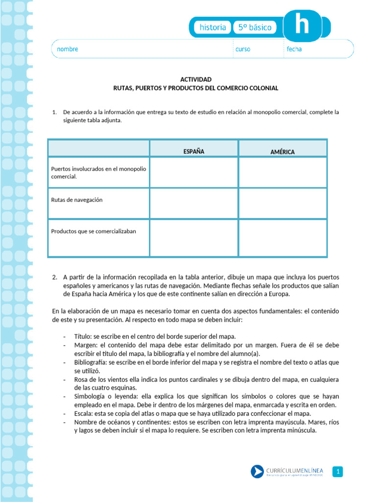 Actividad Mapa de Intercambio Comercial | PDF | Mapa | Continente