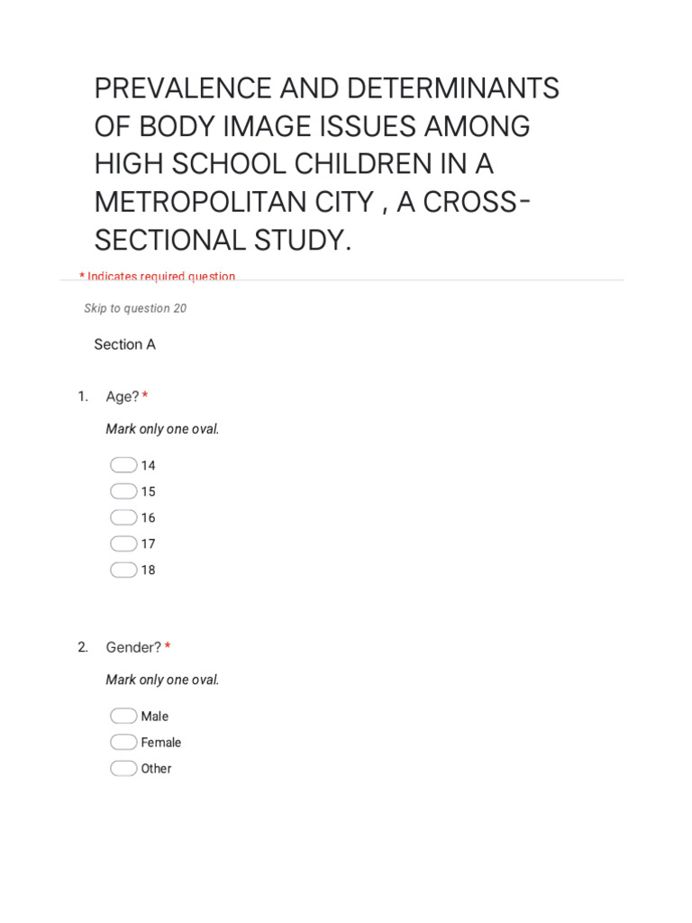 Body Image Issues in High Schoolers | PDF | Dieting | Human Body