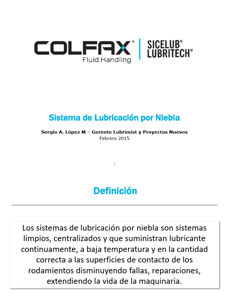 PRESENTACION Lubrimist Febrero 2015 | PDF | Lubricante | Niebla