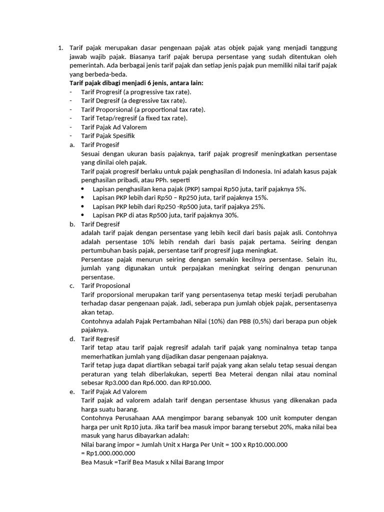 Tugas 1 Perpajakan | PDF