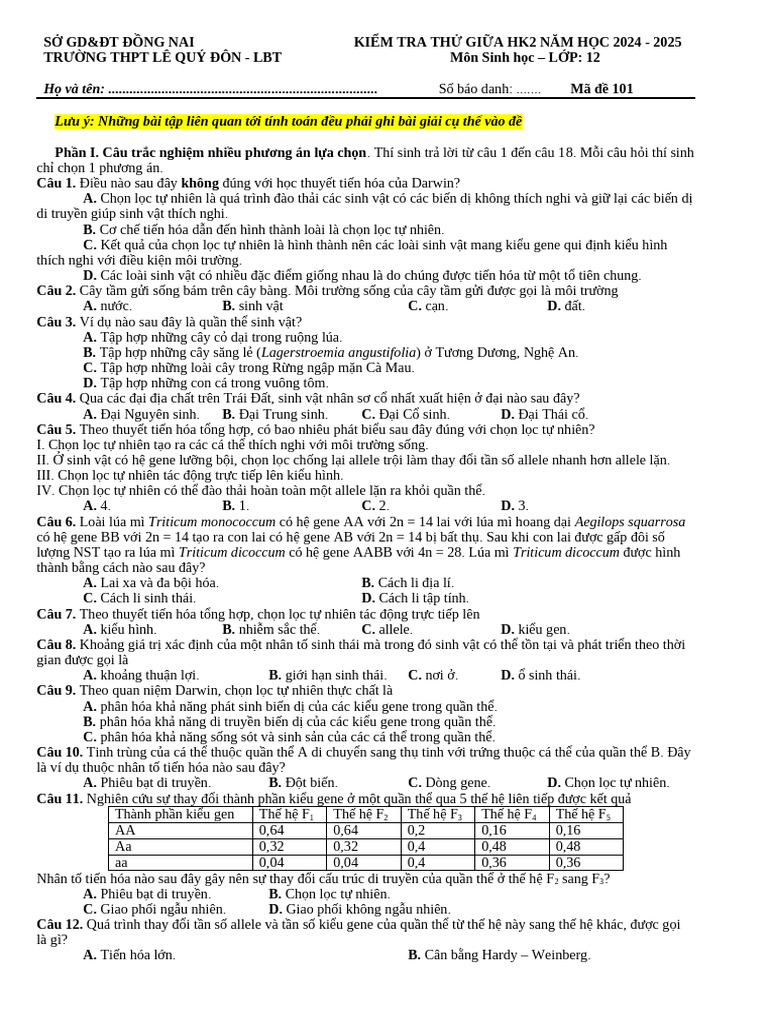 Thi TH Gi A Hk2 | PDF
