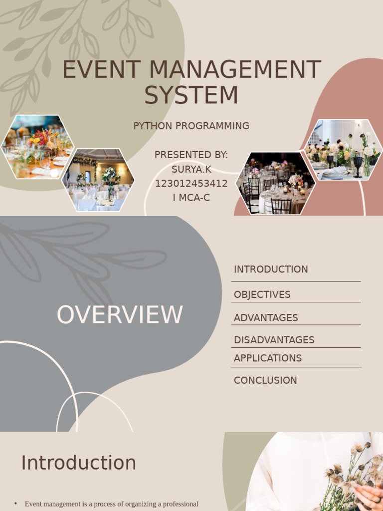 Event Management System-Rte | PDF