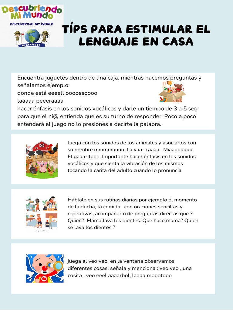 Típs para Estimular El Lenguaje en Casa | PDF