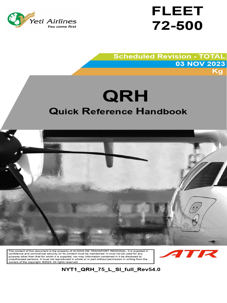 ATR 72-500 QRH Operations Engineering Bulletins | PDF | Aviation | Aircraft