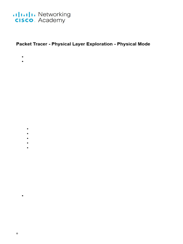 08 Physical Layer Exploration - Physical Mode | PDF | Router (Computing ...