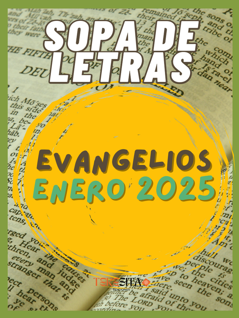 Sopa de Letras Enero 2025 | PDF | Jesús | Evangelio de juan