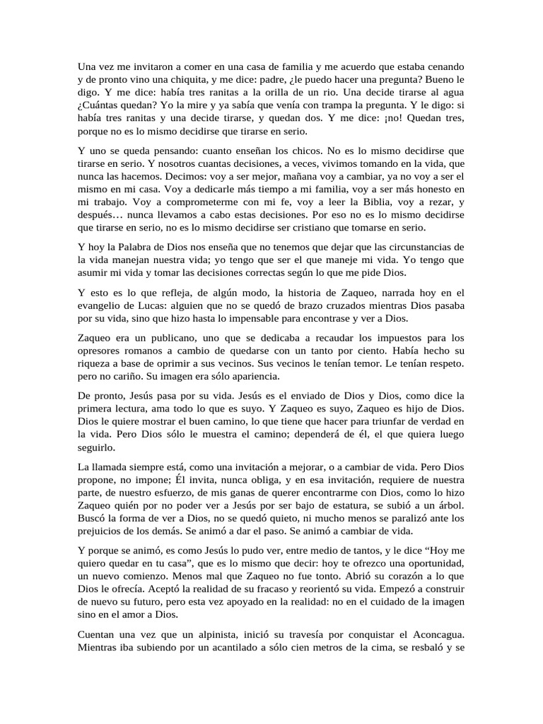 Zaqueo y Su Imagen | PDF