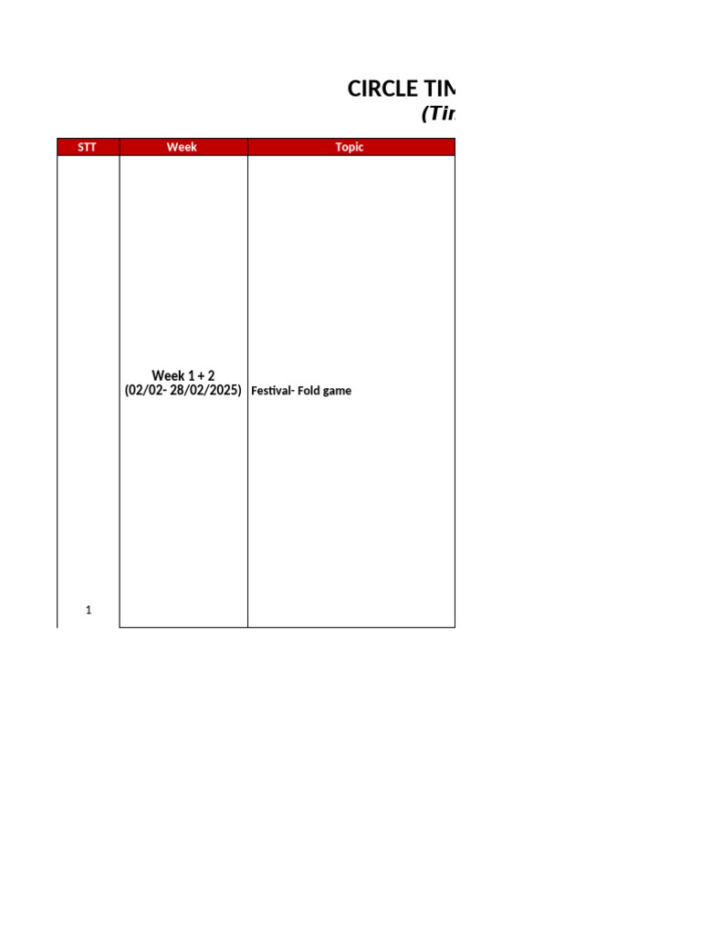 February - Circle Time Discussion | PDF