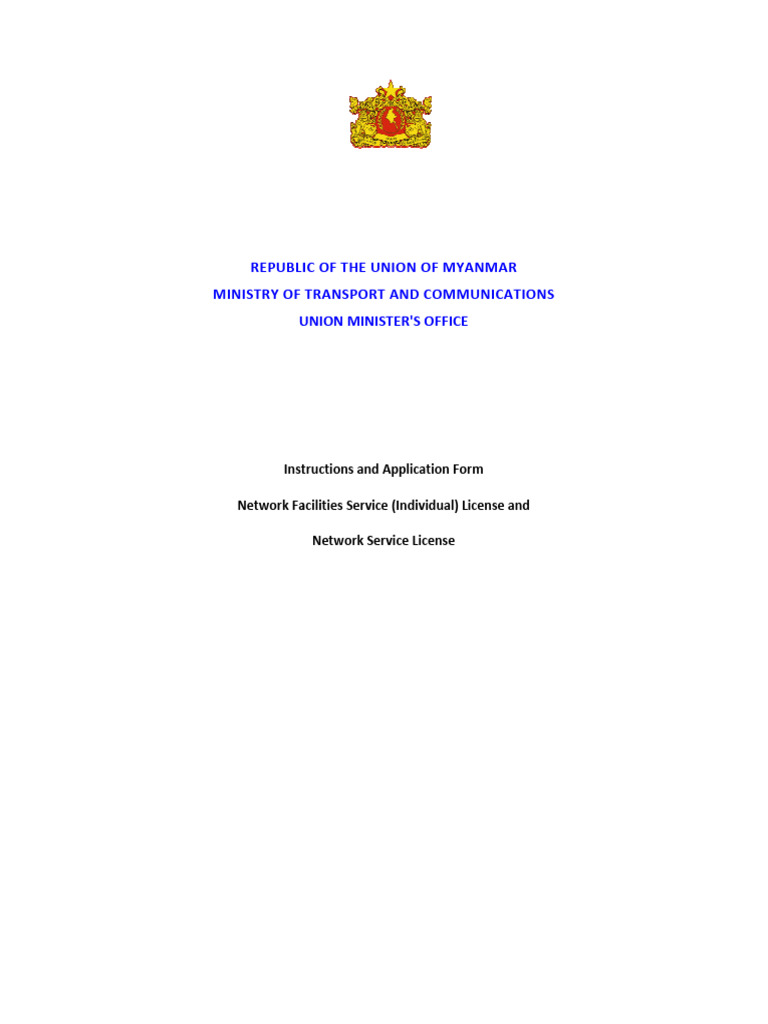 Myanmar NFS(I) and NS License Guide | PDF | License | Computer Network